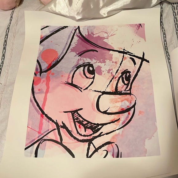 Wall Decor | Pinocchio And Mickey Mouse Sketched Style Wallpaper | Poshmark